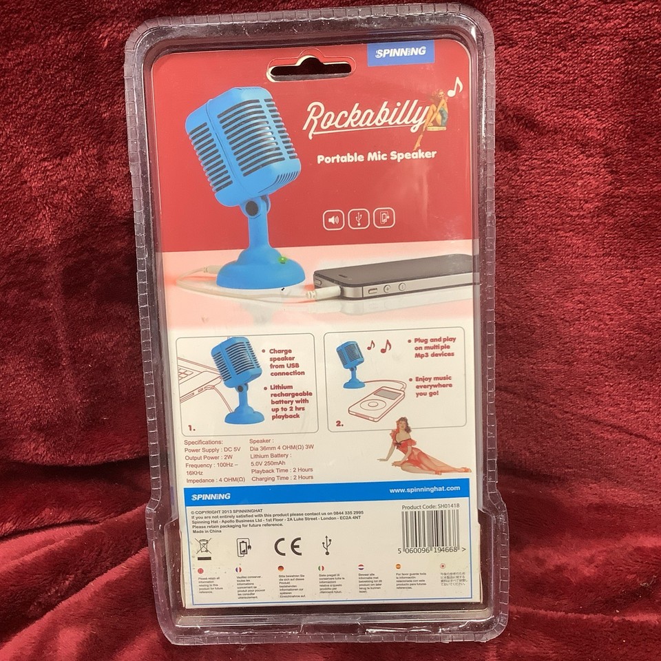 Elvis Type Rockabilly Mic Speaker by Spinning Hat USB Retro Microphone ...