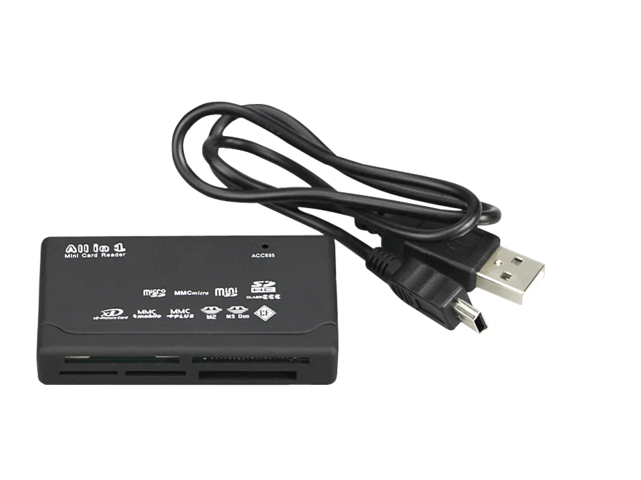 Memory Card Reader Mini 26-IN-1 USB 2.0 High Speed For CF xD SD MS SDHC ...