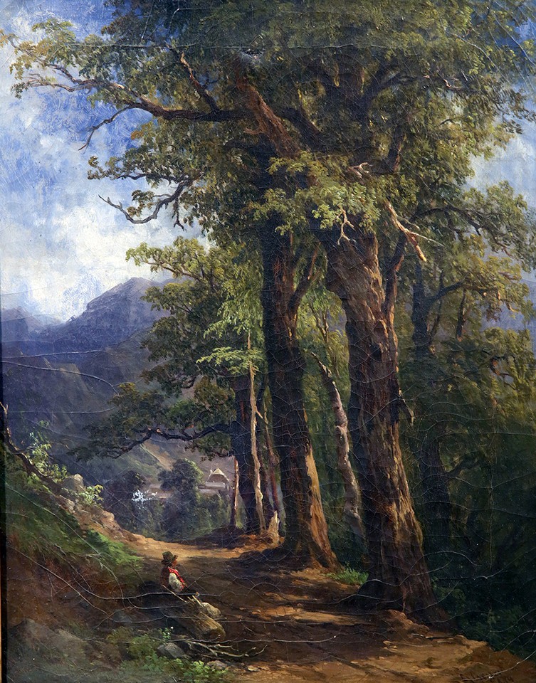 Pair of 19th Century Oil Painting Landscapes, Georg Geyer (AUSTRIAN ...