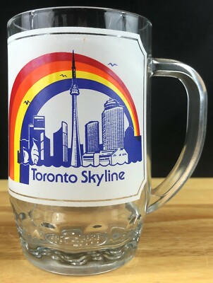 Toronto Skyline Glass Mug - Toronto The Heart Of Canada Heavy Glass Mug ...