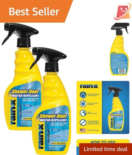 Water Repellent Liquid 16 Fl. Oz. Streak Free Glass Cleaner for Showers ...