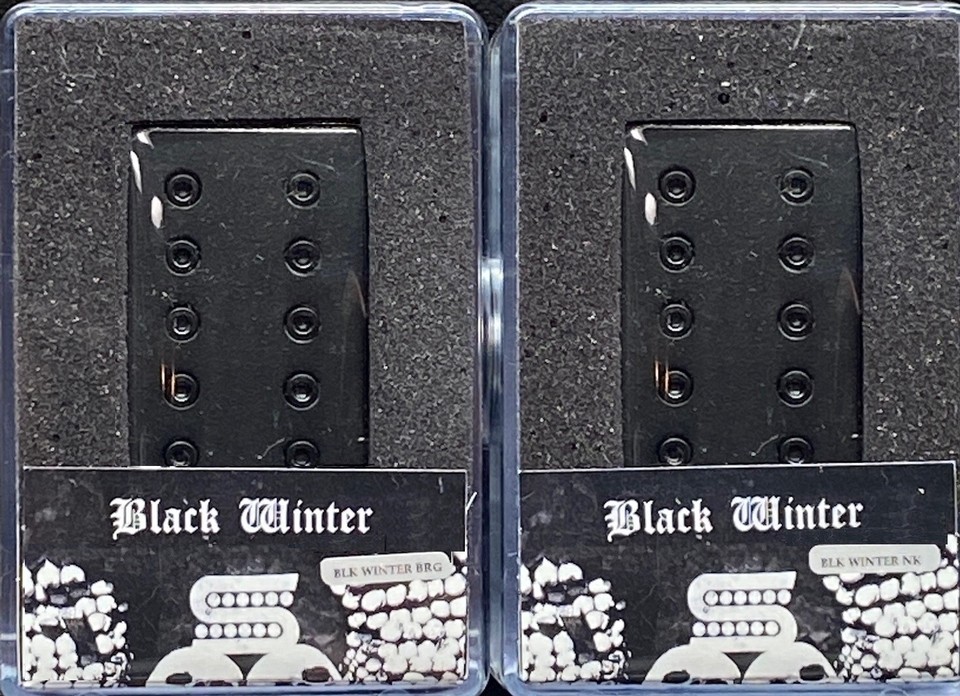 Seymour Duncan Black Winter "Blackened" Set - Matte Black Metal Covers ...
