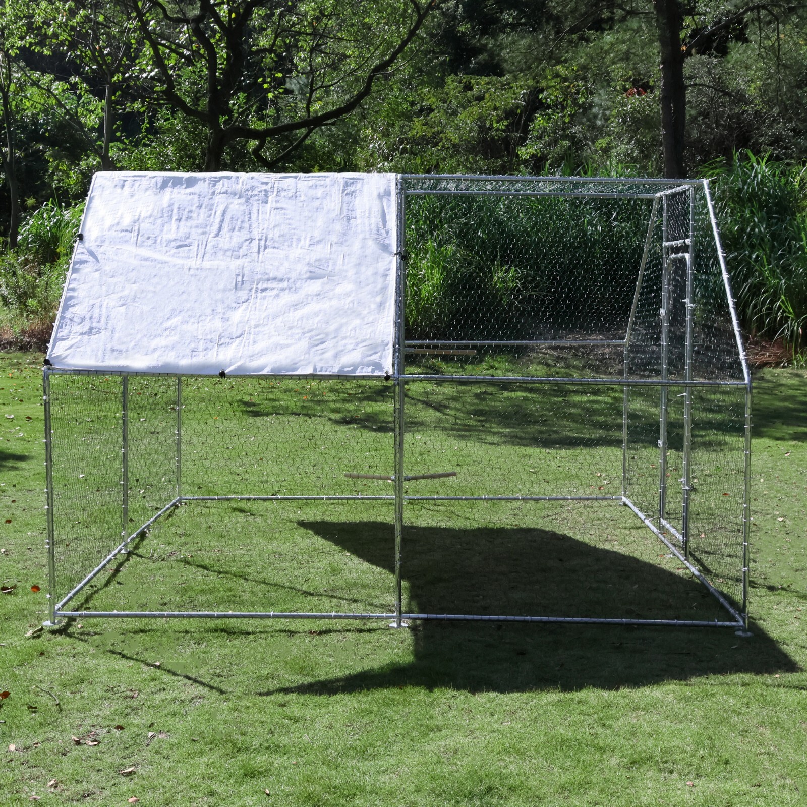 10x10FT Chicken Coop Run Walk In Poultry Cage Backyard Hen w/Climbing ...