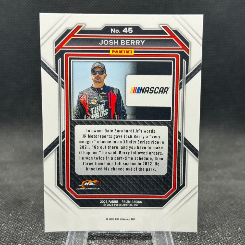 Josh Berry 2023 Panini Prizm Racing NASCAR Base #45 | eBay