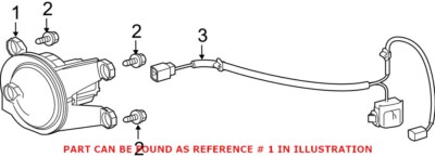 Genuine OEM Front Left Fog Light for Toyota 8122012240 | eBay