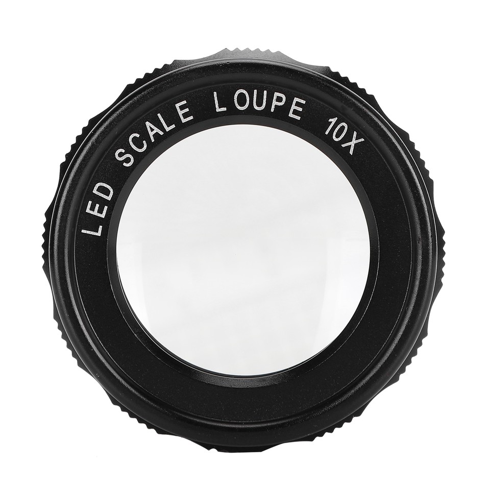 8LED 10X Magnifier Loupe With Scale High Definition Adjustable ...