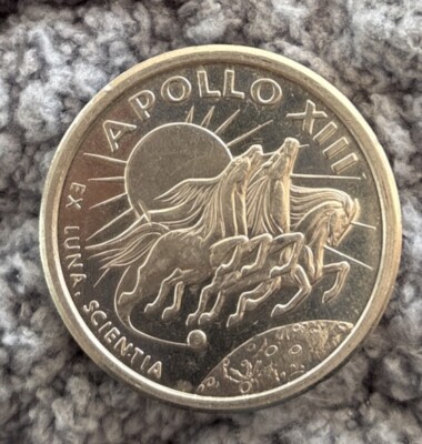 Apollo 13 XIII - 1995 - Silver Coin Token - Aluminum NASA Vintage | eBay