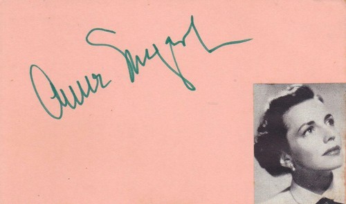 ANNE SARGENT Signed on 3X5 Index Card Actress/The Naked City COA | eBay
