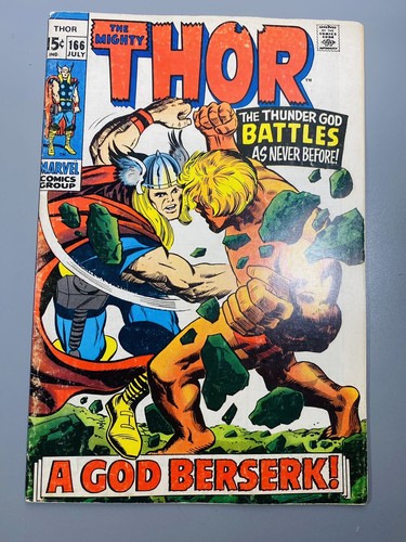 Thor #166 2nd Appearance Of HIM Warlock 6.5 Marvel 1969 1st Print | eBay
