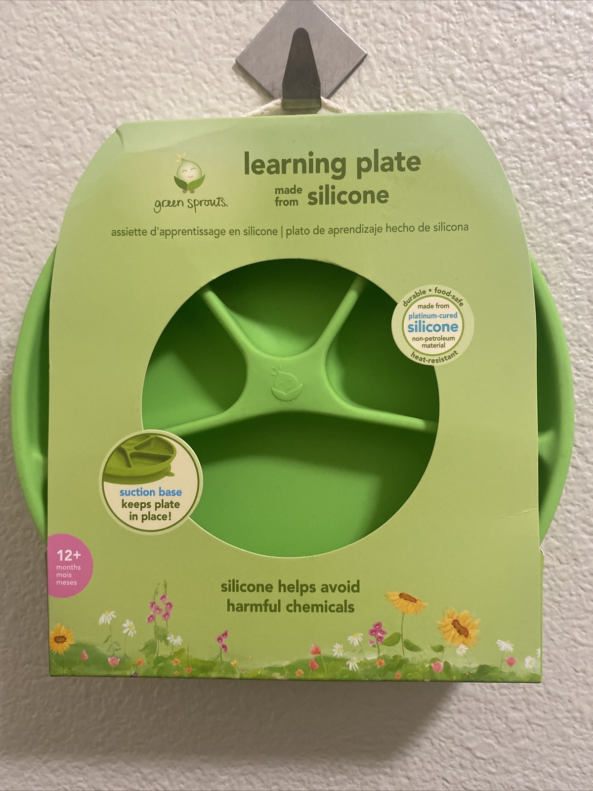 Green Sprouts, Inc. Learning Plate Durable Heat Resistant Silicone ...