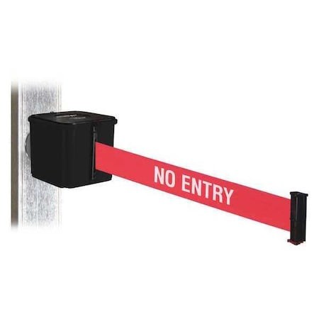 RETRACTA-BELT WH412SB15-NE-MM Belt Barrier, Blk, 4inH, Rd/White Text ...