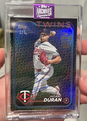 Jhoan Duran 2025 Topps Archives Signature Series SP On Card Autograph ...