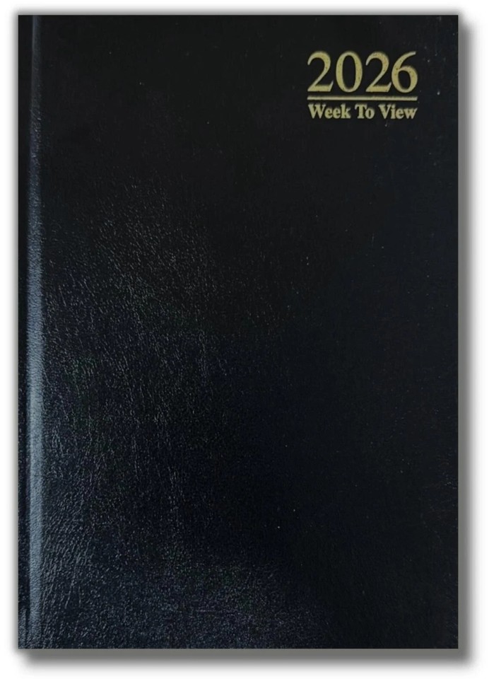 2026 A6 Diary Day A Page or Week To View Desk Diary Hard Backed Dairy ...