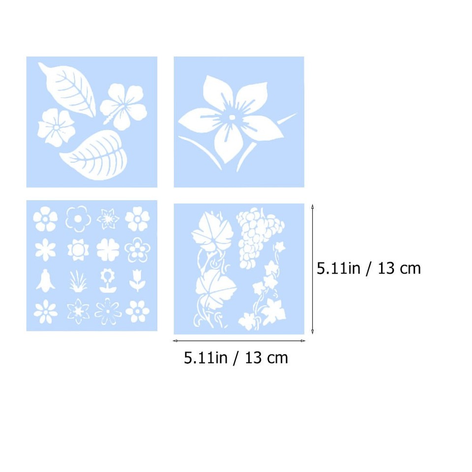 18pcs Creative Flower Drawing Stencil DIY Art Project Painting Template ...