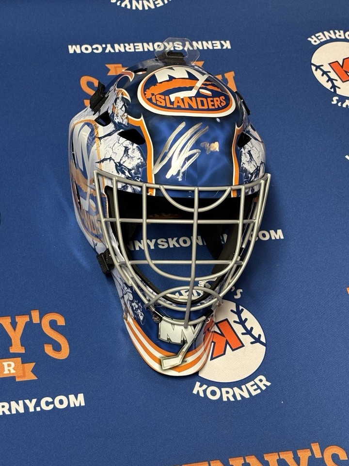 New York Islanders Star Goalie Ilya Sorokin Autographed Goalie Mask | eBay