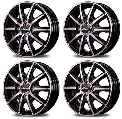 4x RX10-K 12x3.5 +42 4x100 PIBKPCPIC Pink Light Track Rims Kei Tora ...