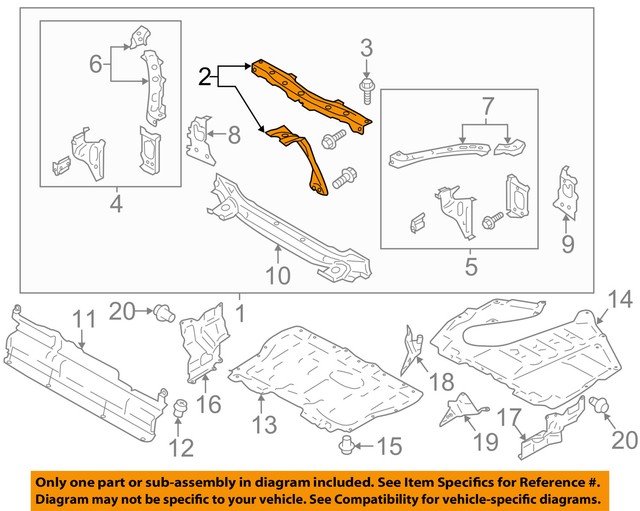 SU00301365 Rad PNL S CP RPR CTR TOYOTA for sale online | eBay