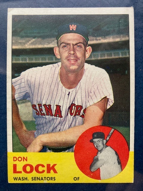 1963 Topps Baseball Washington Senators Don Lock #47 EX | eBay