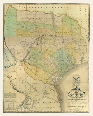 Reproductions - 1836 Poster Of Antique Map Tanner