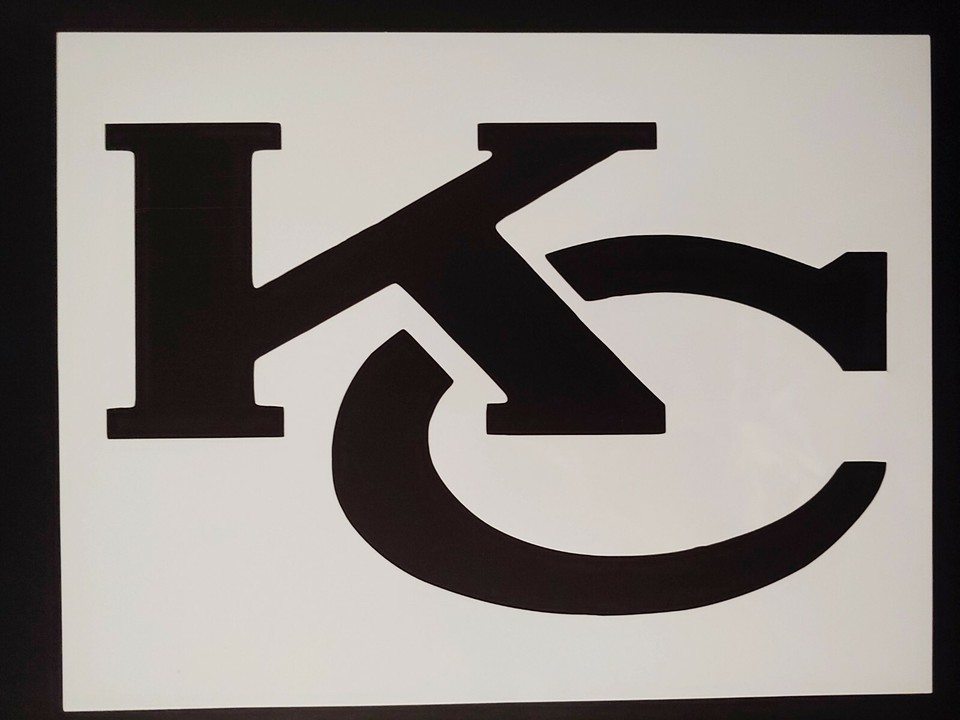 Kansas City Chiefs KC 11" x 8.5" Custom Stencil FREE SHIPPING | eBay