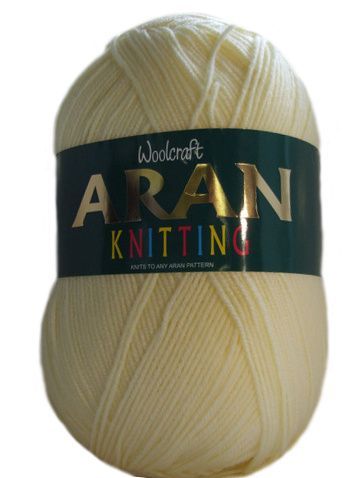 Aran Wool Woolcraft Aran 400g Knitting Yarn, Acrylic Or Wool Mix 40 ...