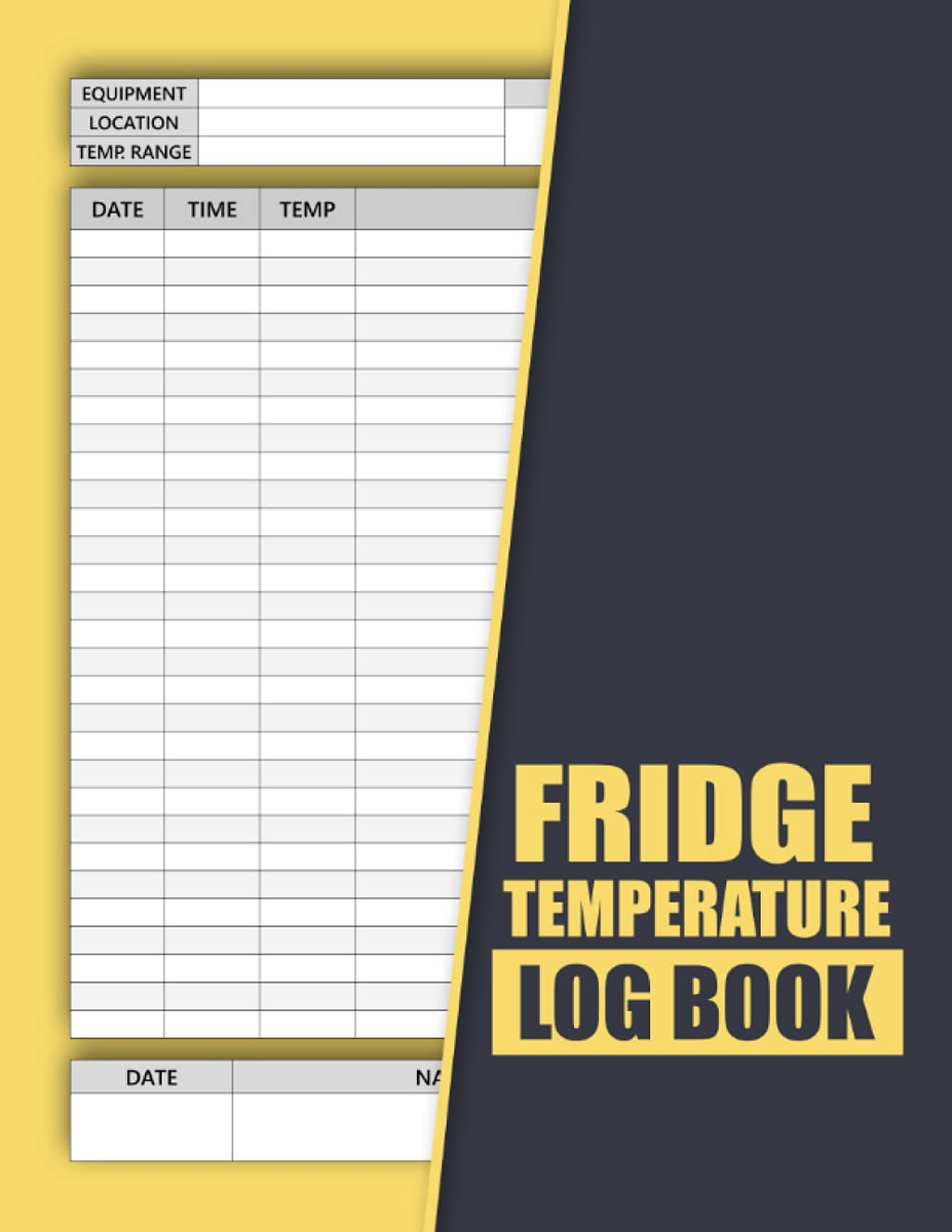 Refrigerator Temperature Log Temperature Log Book By Pretty Handy