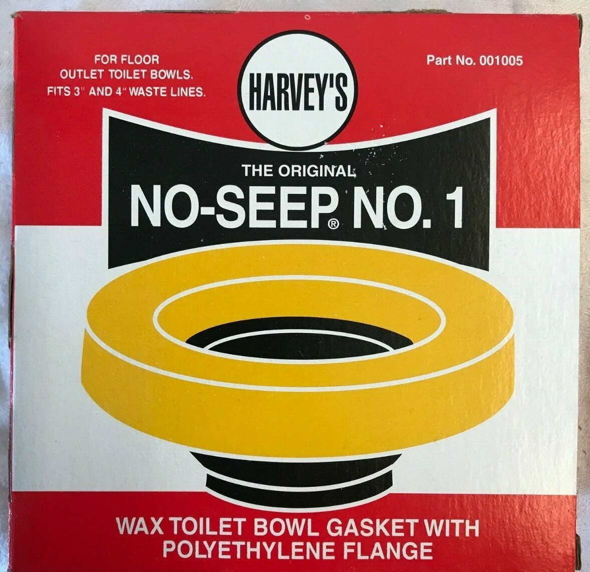 Harvey's No Seep No.1 Wax Ring w/Polyethylene Flange Lot of 1 | eBay