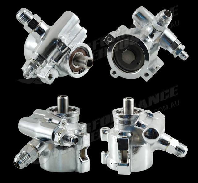 Cal Custom Chrome Power Steering Pump GM Type 2 (saginaw TC Series ...