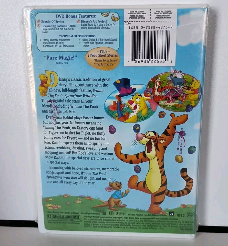 Disney Winnie the Pooh Springtime with Roo (DVD 2004) New Sealed With ...