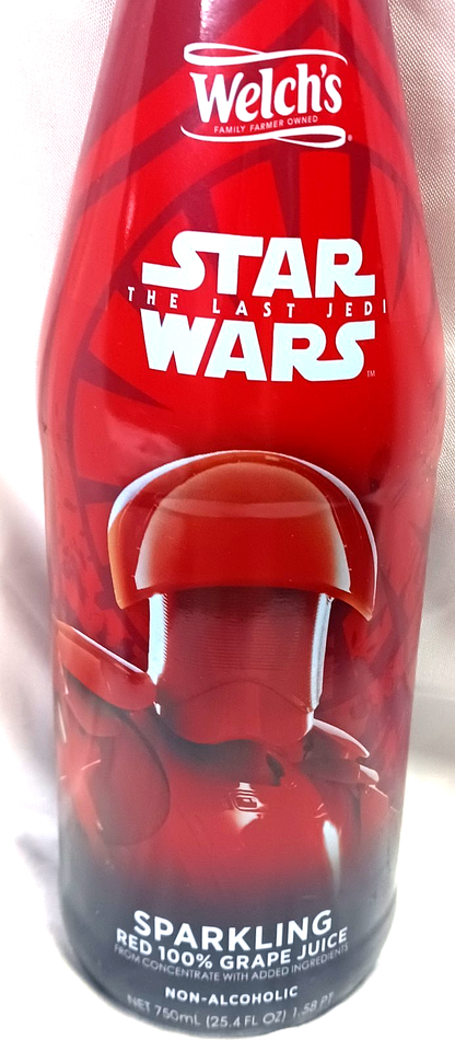 STAR WARS THE LAST JEDI WELCHS SPARKLING RED GRAPE JUICE BOTTLE ...