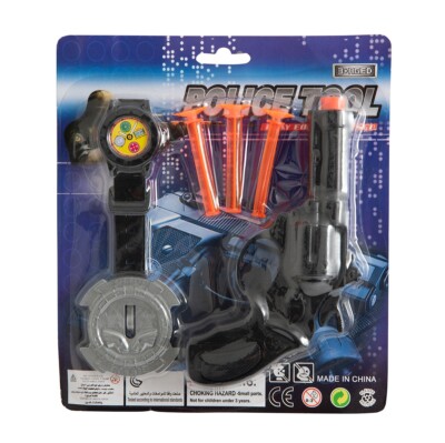KIDS POLICE PLAY SET PISTOL SUCKER BULLETS BADGE SHERIFF TOY GUN KIDS ...