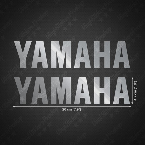 2 Stickers Silver 20 CM Fit Models With Yamaha Bright Motorbike Jetski ...