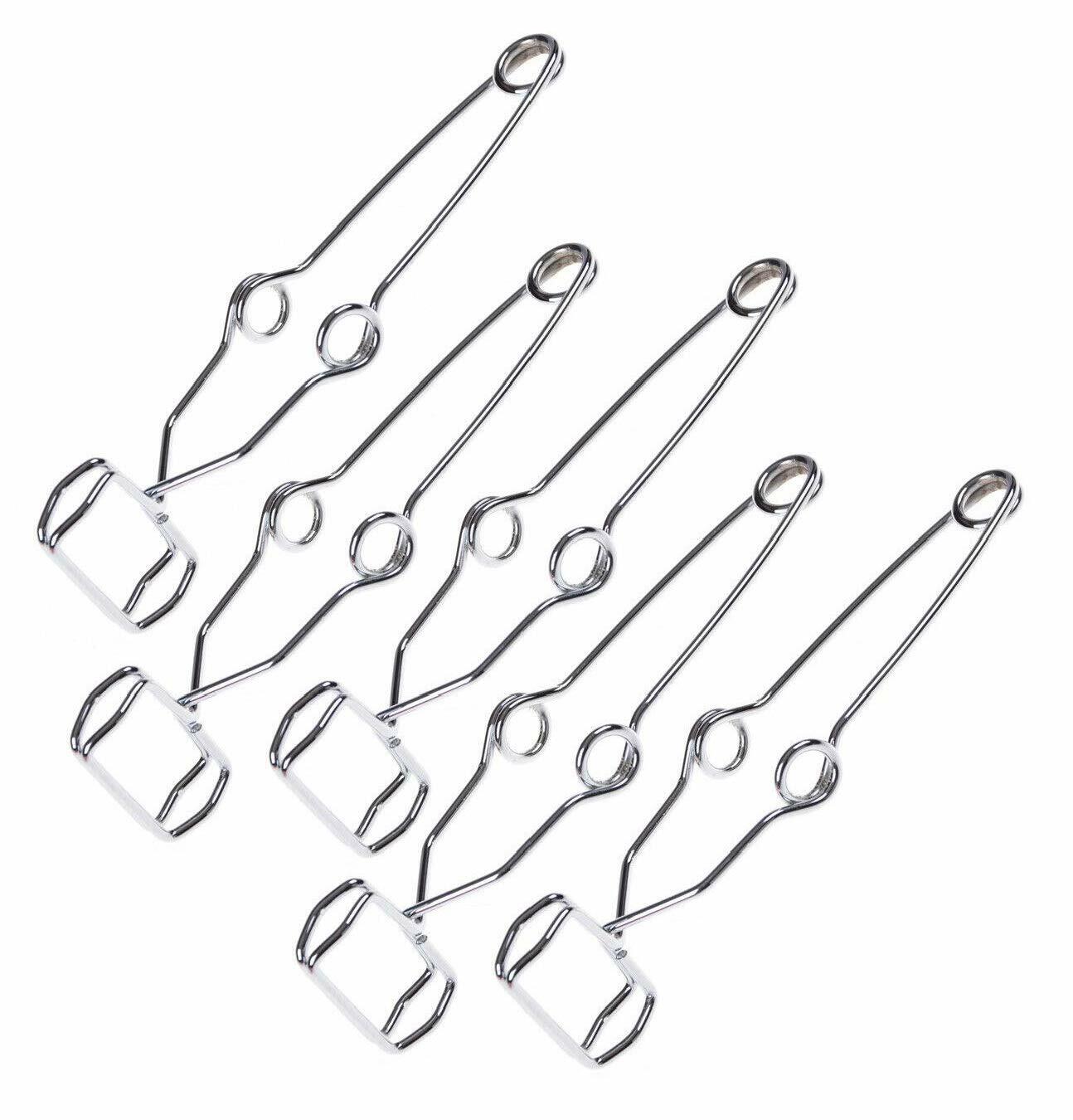 Lab Glass Test Tube Holder Clamp Rack Tongs 5.7" Spring Steel with ...