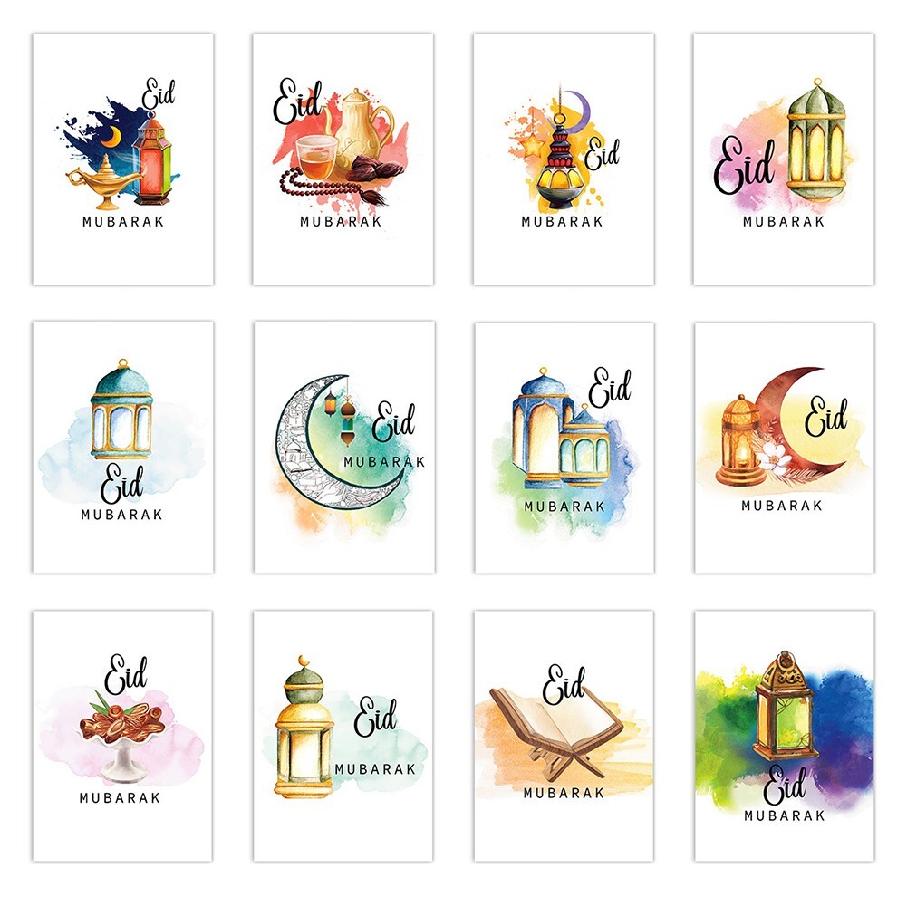 Durable Ramadan Postcards Card Moon Theme Traditional Elegant Festival ...