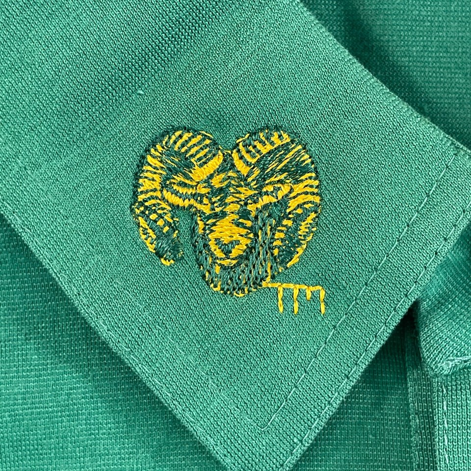 Vintage Colorado State Rams x Antigua Polo Shirt Men XL Green Logo ...