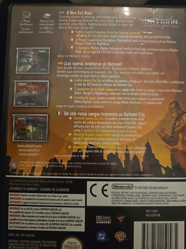 Batman: Rise of Sin Tzu, Nintendo GameCube, PAL, Complete with Manual ...