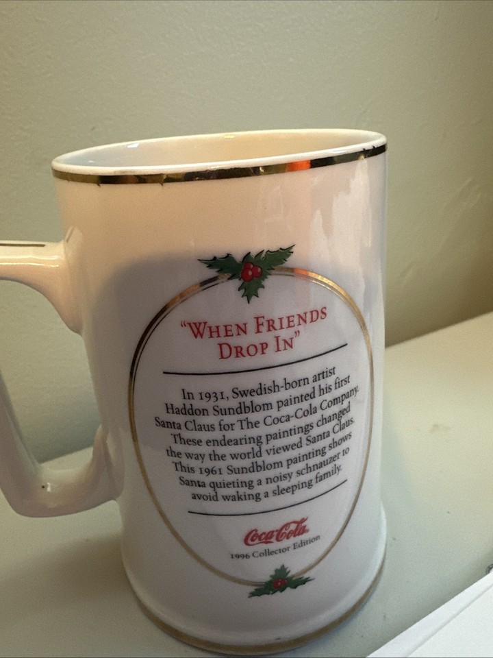1996 Coca Cola Collector's Edition Christmas Coffee Cup Mugs Santa ...