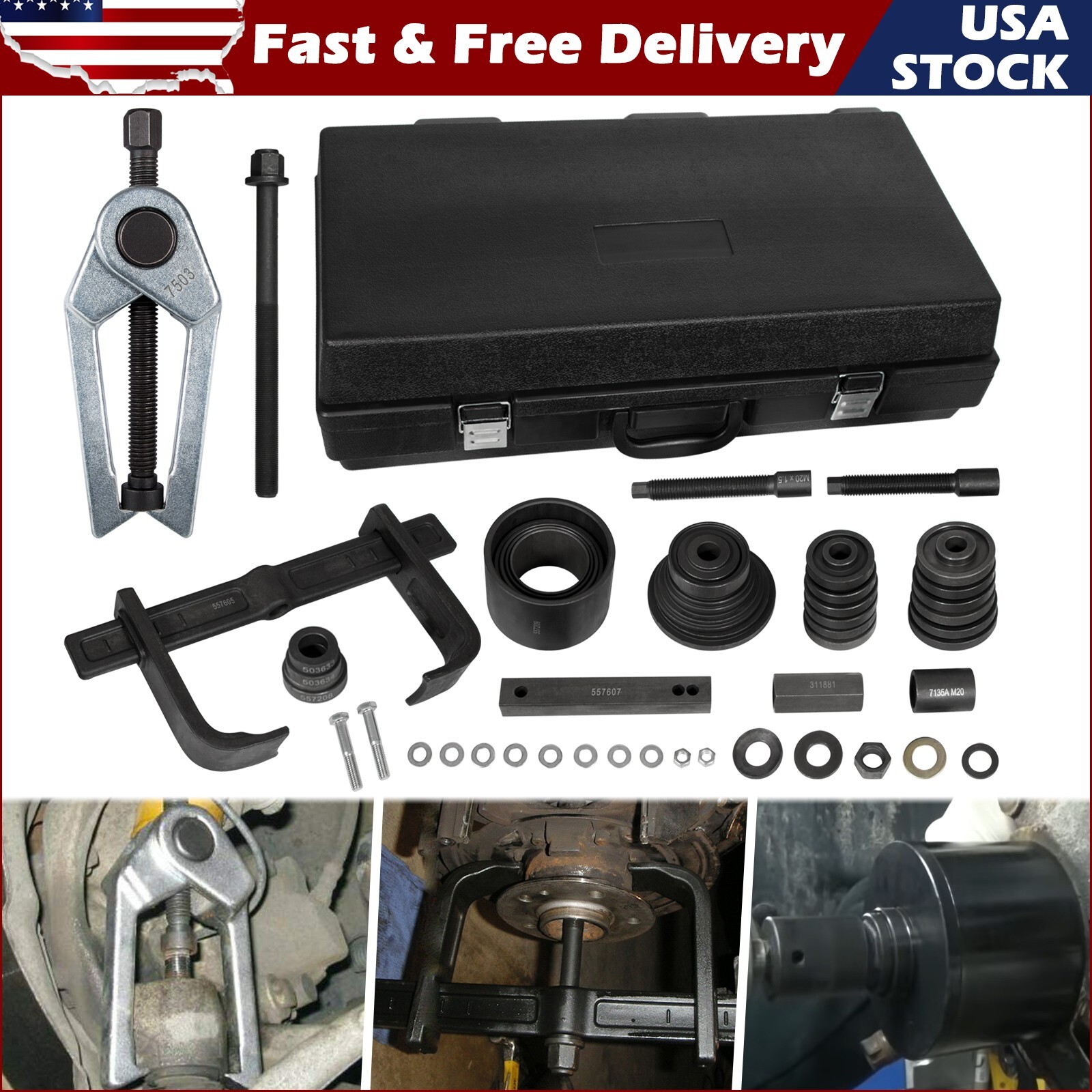 For OTC 6575 Hub Grappler Kit Front Rear Wheel Hub and Bearing Removal ...