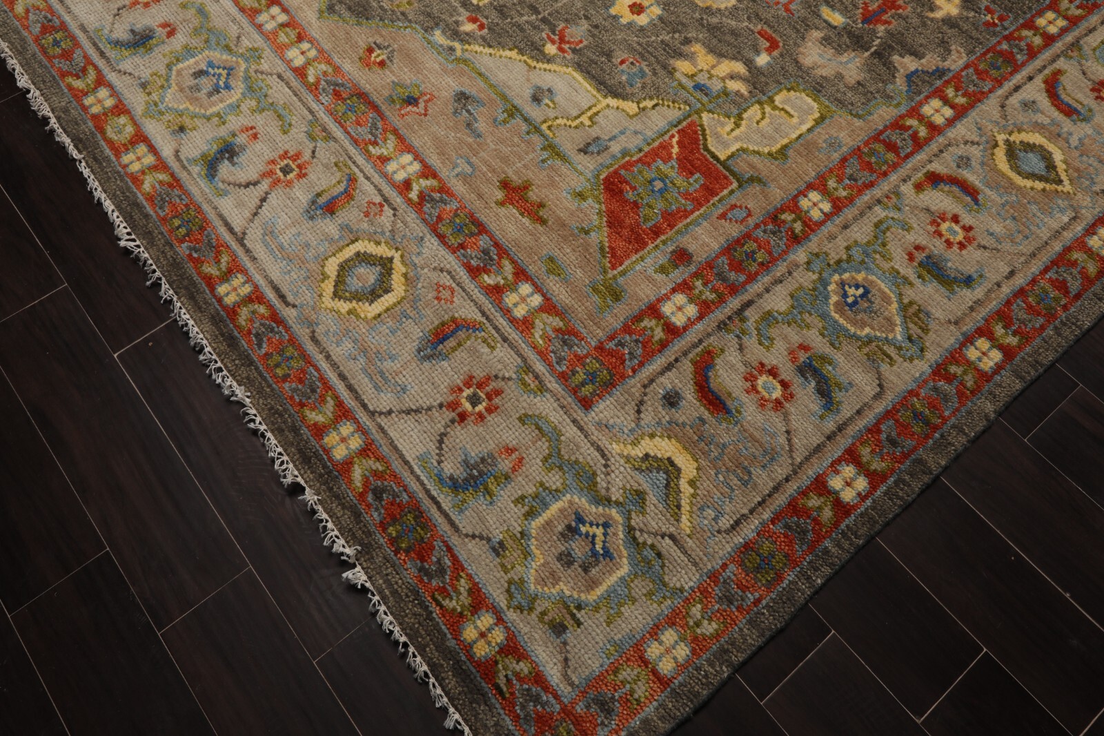 LoomBloom Muted Turkish Oushak Hand Knotted 100% Wool Area Rug Gray 9'2 ...