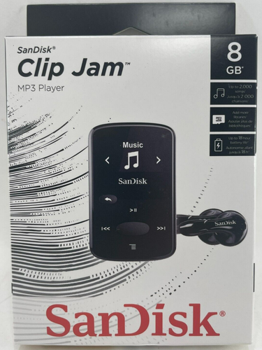 SanDisk - SDMX26-008G-G46R - 8GB Clip Jam MP3 Player - Black ...