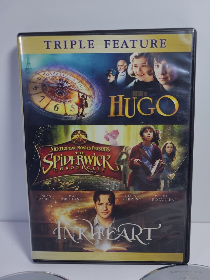 Hugo/The Spiderwick Chronicles/Inkheart (DVD, 2014, 3-Disc) Brendan ...