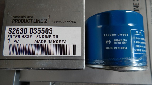 Genuine (oe) Hyundai I30 Petrol Oil Filter With Washer 2630035531 for ...