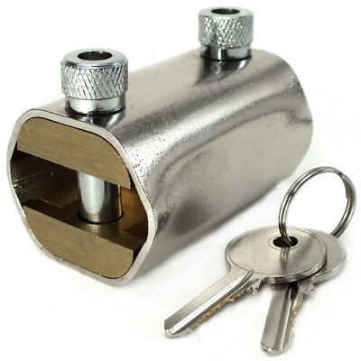 HEAVY DUTY CHAIN LINK LOCK Large Strong Hardened Steel Motorbike Gate ...