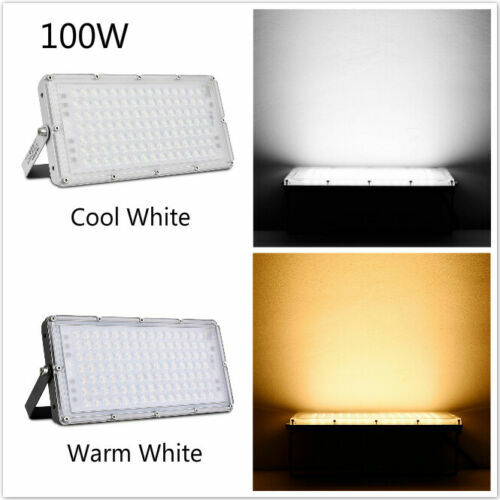 LED Floodlight 100W 200W 300W Spotlight Outdoor Garden Yard Flood Lamp ...