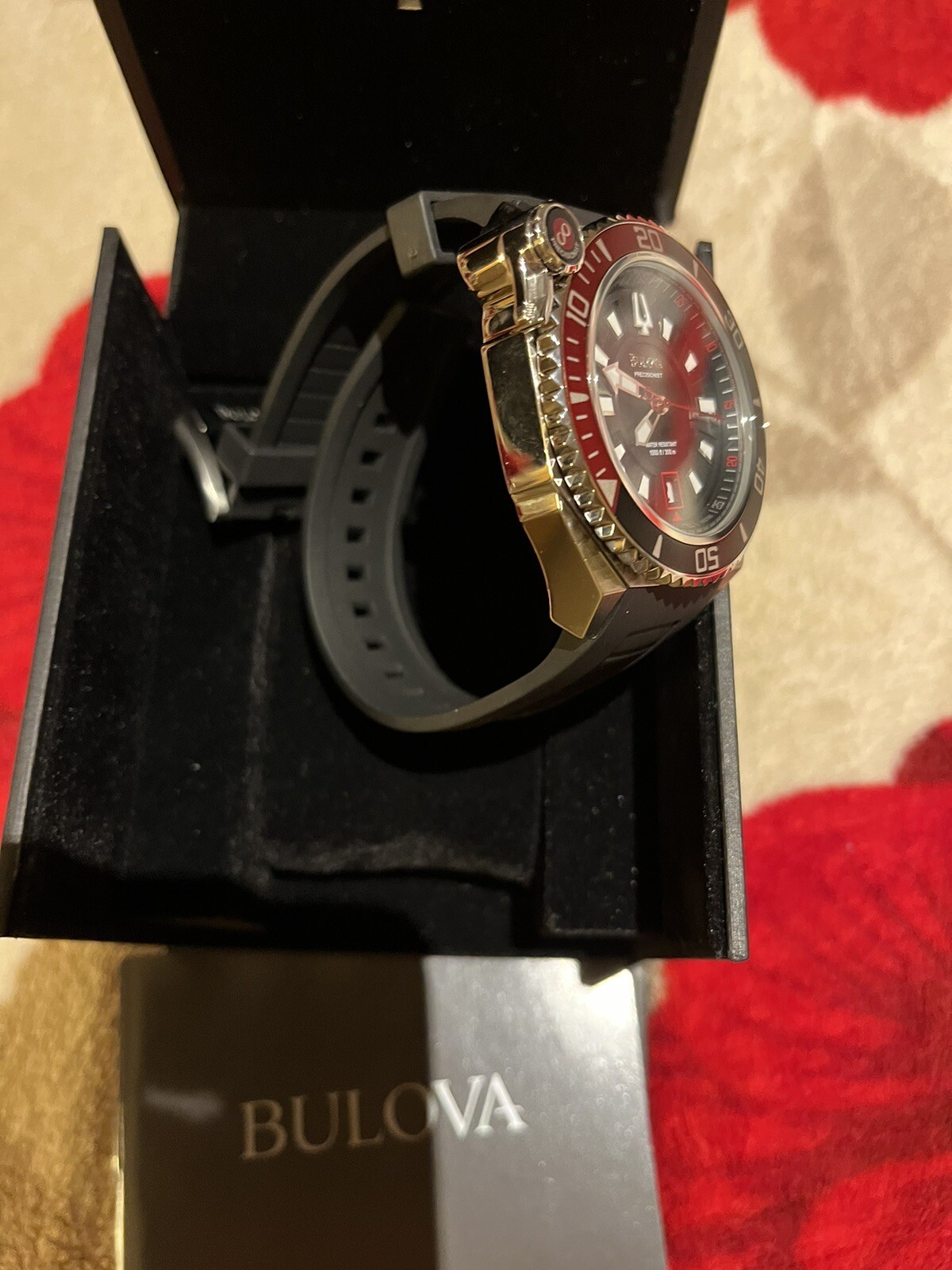 Bulova Catamount 300m Precisionist Black Quartz Men’s Diver Watch ...