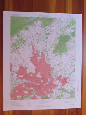 Roanoke Virginia 1965 Original Vintage USGS Topo Map | eBay
