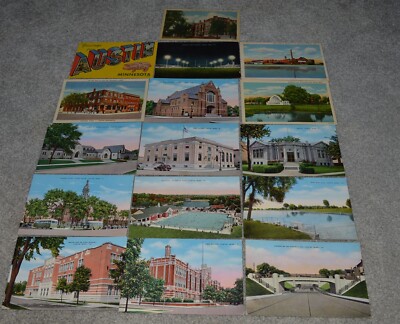 16 different Linen Austin Minnesota Printed Postcards Fun Lot! | eBay