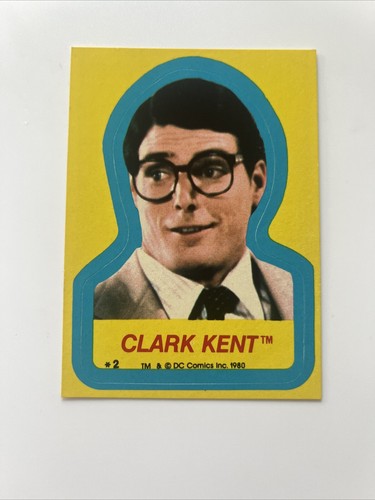 1980 Topps Superman II Stickers #2 Clark Kent | eBay
