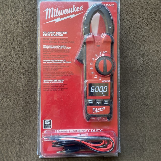 Milwaukee Clamp Meter for HVAC/R - Black/Red (2236-20) for sale online ...