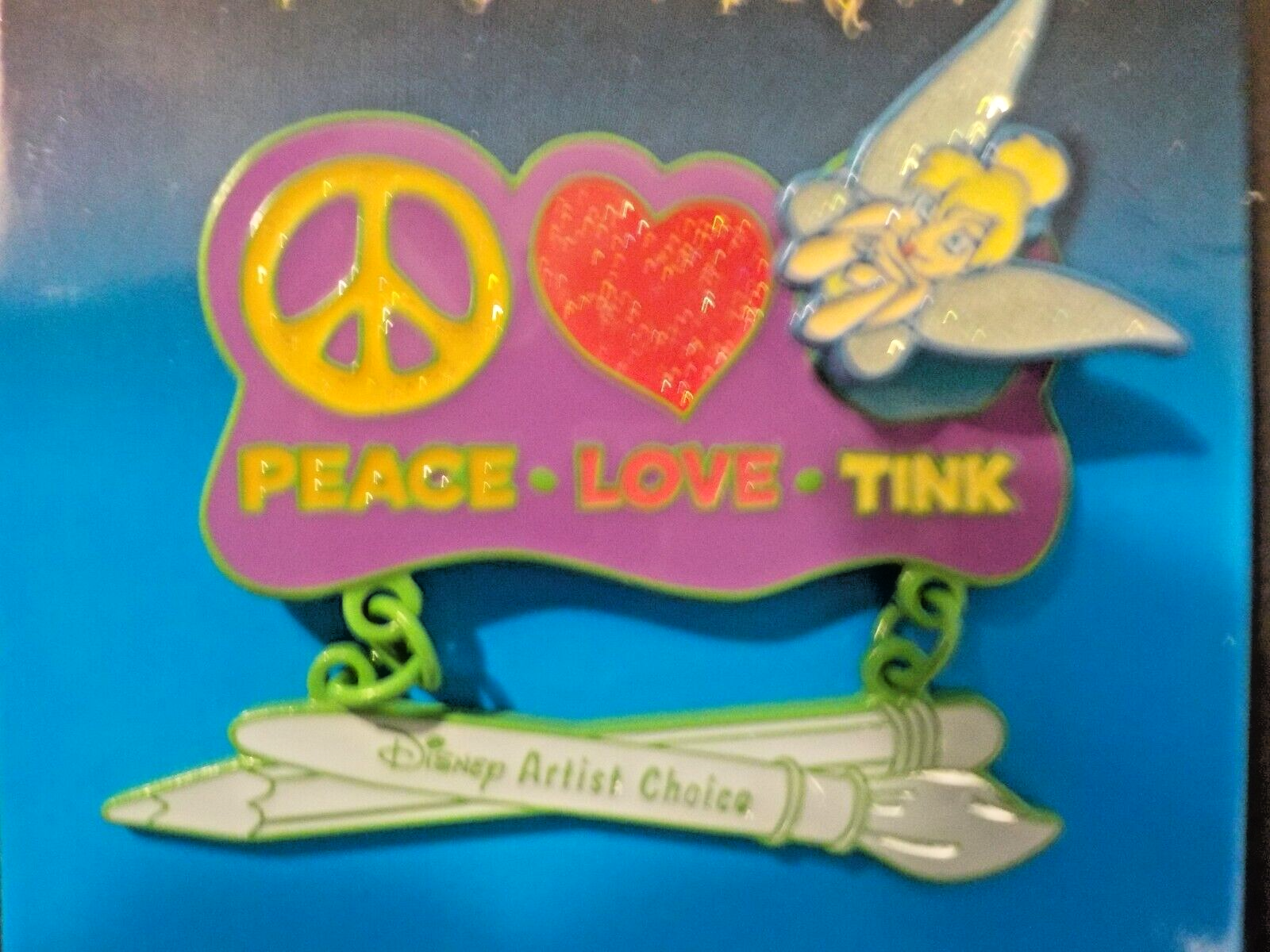 WDW TINKER BELL PEACE-LOVE-TINK ARTIST CHOICE TINK'S SUMMER QUEST PIN ...